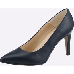 Pumps Heine, Damen, Gr. 36, marine, Glattleder, Leder, Schuhe Pumps