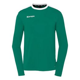 Langarmshirt Kempa "Langarmshirt Emotion 27 Kids", M&auml;dchen, Gr. 152, blau (lagune, wei&szlig;), Obermaterial: 100% Polyester Pol. recyc.., Shirts Langarmshirt