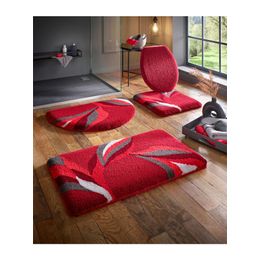 Badematte Kleine Wolke Gr. 8, rot, WC-Deckelbezug (47cm x 50cm), 1 Stk., Badematten, Badematte