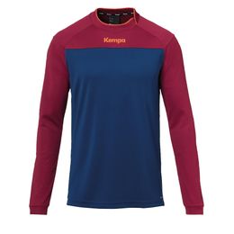 Langarmshirt Kempa "Longsleeve PRIME LANGARMSHIRT Kids", M&auml;dchen, Gr. 152, blau (deep blau, deep rot), Obermaterial: 100% Polyester PES., Shirts Langarmshirt