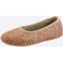Hausschuh, Damen, Gr. 37, braun (terra), Schuhe Hausschuh