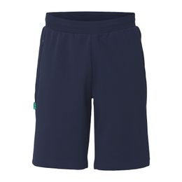 Shorts Uhlsport "Shorts ID Kids", M&auml;dchen, Gr. 128, N-Gr, blau (marine), Obermaterial: 72% Baumwolle CO(Bio). 28% Polyester Pol. recyc.., Hosen Shorts