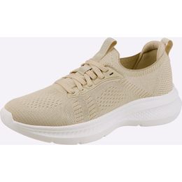 Sneaker Heine, Damen, Gr. 37, creme, Textil, Schuhe Sneaker
