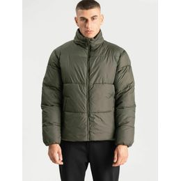 Outdoorjacke TEESHOPPEN "TEESHOPPEN Jacket Puffer Jacket", Herren, Gr. L, olive, Obermaterial: 100% Nylon, Jacken Outdoorjacke