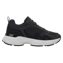 Sneaker Kangaroos "K-GUW LUNEA", Damen, Gr. 37, schwarz-wei&szlig; (jet schwarz, raven), Mesh, Synthetik, Schuhe Sneaker, Memory Foam