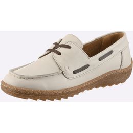 Schn&uuml;rschuh Loretta, Damen, Gr. 36, beige (champagner), Glattleder, Schuhe Schn&uuml;rschuh