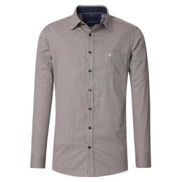 Langarmhemd Casamoda "Casamoda Freizeithemd Print", Herren, Gr. L, Normalgr&ouml;&szlig;en, blau, 100% Baumwolle, bedruckt, comfort fit, Hemden