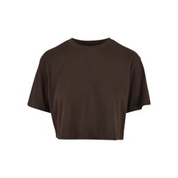 Bigshirt Urban Classics "Urban Classics Damen Ladies Short Oversized Tee", Damen, Gr. XS, braun, 100% Baumwolle, unifarben, oversize, Rundhals, Shirts