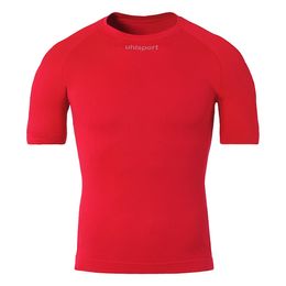 Kompressionsshirt Uhlsport "Shortsleeve Performance Pro Kids", M&auml;dchen, Gr. 128, rot, Obermaterial: 100% Polyamid Polyam.recyc., Shirts