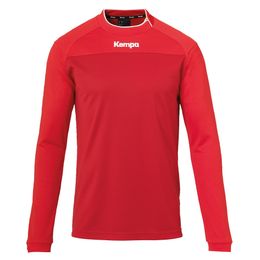 Langarmshirt Kempa "Longsleeve PRIME LANGARMSHIRT Kids", M&auml;dchen, Gr. 164, rot (chilirot, rot), Obermaterial: 100% Polyester PES., Shirts Langarmshirt