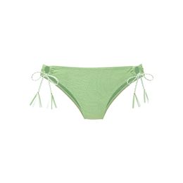Bikini-Hose s.Oliver "Ada", Damen, Gr. 34, N-Gr, salbei, Recycling-Polyamid, Strukturmuster, Badehosen Bikini-Hose, in gemusterter Strukturware