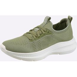 Sneaker Heine, Damen, Gr. 36, khaki, Textil, Schuhe Sneaker