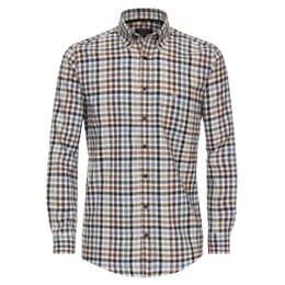 Langarmhemd Casamoda "Casamoda Freizeithemd kariert", Herren, Gr. XL, Normalgr&ouml;&szlig;en, gr&uuml;n (olive), 100% Baumwolle, kariert, comfort fit, Hemden