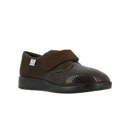 Klettschuh VAROMED, Damen, Gr. 36, braun (mokka), Textil, Schuhe Klettschuh