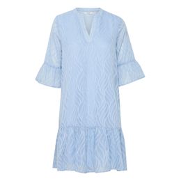 Midikleid B.Young "Casual BYFRIKKE", Damen, Gr. 36, N-Gr, blau (kentucky blau), Obermaterial: 100% Polyester PES., Kleider Midikleid