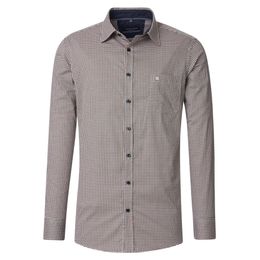 Langarmhemd Casamoda "Casamoda Freizeithemd Print", Herren, Gr. M, Normalgr&ouml;&szlig;en, blau, 100% Baumwolle, bedruckt, comfort fit, Hemden