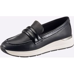 Slipper Heine, Damen, Gr. 38, schwarz, Glattleder, Leder, Schuhe Slipper