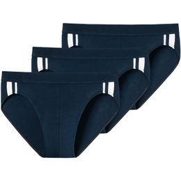 Rioslip Schiesser "95/5", Herren, Gr. 4 (S), blau (803, dunkelblau), Single Jersey, Obermaterial: 95% Baumwolle, 5% Elasthan, unifarben, eng, Unterhosen, mit softem, tonalem Bund