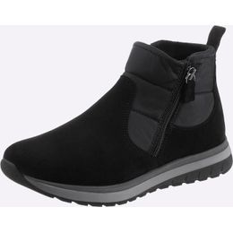 Stiefelette Casual Looks, Damen, Gr. 36, schwarz, Textil, Veloursleder, Schuhe Stiefelette