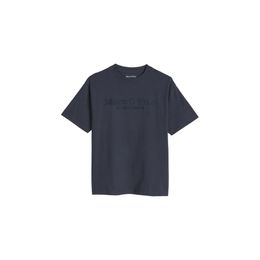 Marc O'Polo T-Shirt MARC O'POLO "aus reiner Bio-Baumwolle", Jungen, Gr. 140, blau, Obermaterial: 100% Baumwolle, unifarben, regular fit, Rundhals, normaler Saum, Shirts T-Shirt