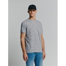 T-Shirt NO EXCESS "NO EXCESS Crewneck T-Shirt", Herren, Gr. L, blau (dunkelblau), 60% baumwolle, 40% polyester (Recycelt), Shirts T-Shirt