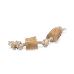 Beeztees Patries Spieltau f&uuml;r Hunde aus Kaffeeholz - Medium - 35cm