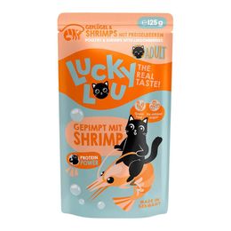 Lucky Lou Adult Gefl&uuml;gel & Shrimps Katzen-Nassfutter getreidefrei 16x125g