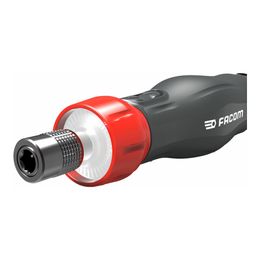 Facom AT.PA4V Schraubendreher 4V b&uuml;rstenloser Motor inkl. 2x 15 Ah Li-Ion-Akku + Ladeger&auml;t im Koffer mit LED-Licht und Bit-Set (10-teilig))