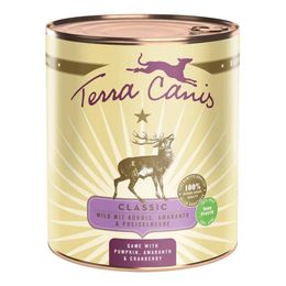 Terra Canis CLASSIC &ndash; Wild mit K&uuml;rbis, Amaranth und Preiselbeere Hunde-Nassfutter getreidefrei 6x800g