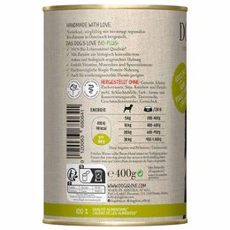 DOG&rsquo;S LOVE Dog's Love Bio Huhn mit Buchweizen, Sellerie und Basilikum Hunde-Nassfutter Bio-Qualit&auml;t 6x400g