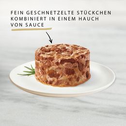 Gourmet Gold Raffiniertes Ragout Duetto mit Rind und Huhn Katzen-Nassfutter Alleinfuttermittel 12x85g