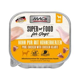 MAC's Dog Huhn pur mit H&uuml;hnerherzen Hunde-Nassfutter getreidefrei 10x150g