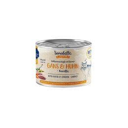 Sanabelle Schlemmertopf mit Gans & Huhn Katzen-Nassfutter getreidefrei 6x180g
