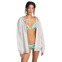 Kapuzensweatshirt Billabong "Zip Family", Damen, Gr. S, grau heather, Obermaterial: 55% Baumwolle, 25% Baumwolle, 20% Polyester., Sweatshirts