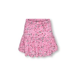 Volantrock KIDS Only "KOGZALINA LIFE SKORTS PTM", M&auml;dchen, Gr. 152, sweet lila, Web, Obermaterial: 100% Viskose, bedruckt, gebl&uuml;mt, regular fit kniefrei, R&ouml;cke Volantrock, im sommerlichen Alloverprint
