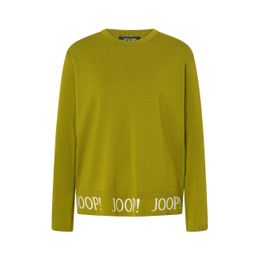 JOOP! Strickpullover JOOP "Keta", Damen, Gr. 40, medium gr&uuml;n, Strick, Obermaterial: 78% Viskose, 22% Polyamid, unifarben, regular fit normal, Rundhals, eingesetzt gerader Abschluss, Pullover Strickpullover, Regular fit mit Markenlogo