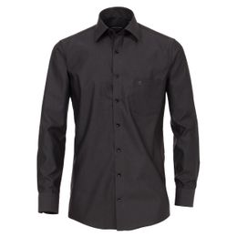 Businesshemd Casamoda "Casamoda Businesshemd uni", Herren, Gr. 38, Normalgr&ouml;&szlig;en, grau (grauschwarz), 100% Baumwolle, unifarben, comfort fit, Hemden