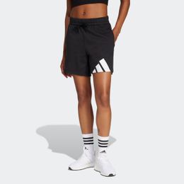 Shorts adidas Sportswear "W BL FT SHO", Damen, Gr. M, N-Gr, schwarz-wei&szlig; (schwarz, wei&szlig;, normal, gr.), Obermaterial: 55% Baumwolle, 36% Polyester, 9% Viskose, Hosen Shorts