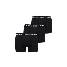 Levi's Boxershorts LEVI'S "Boxershort Repeat Logo Boxer Brief 3P 3er Pack", Herren, Gr. M, schwarz, Obermaterial: 95% Baumwolle CO. 5% Elasthan EL., Unterhosen