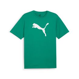 Fu&szlig;balltrikot Puma "TEAMRISE LOGO JERSEY COTTON", Herren, Gr. M, gr&uuml;n (sport gr&uuml;n, Puma wei&szlig;), Jersey, Obermaterial: 100% Baumwolle, unifarben, regular fit normal, Rundhals, Trikots Fu&szlig;balltrikot, f&uuml;r Fu&szlig;ball, Kurzarm, sportlicher Stil, aus Baumwolle