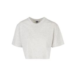 Bigshirt Urban Classics "Urban Classics Damen Ladies Short Oversized Tee", Damen, Gr. L, lightgrau, 100% Baumwolle, unifarben, oversize, Rundhals, Shirts