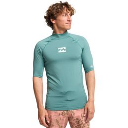 Rash Guard Billabong "Waves All Day", Herren, Gr. L, sea gr&uuml;n, Obermaterial:85% Polyester, 15% Elasthan., Shirts