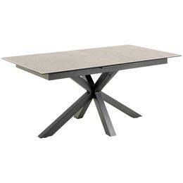 Mid.you Esstisch, Grau, Keramik, rechteckig, eckig, 90x76x168-210 cm, ausziehbar, Esszimmer, Tische, Esstische, Esstische ausziehbar