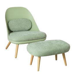 sobuy EINZELSESSEL mit Hocker Gr&uuml;n