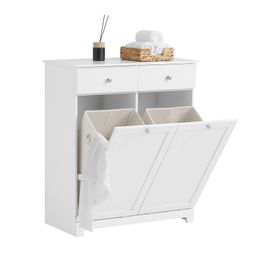 sobuy W&Auml;SCHESCHRANK Wei&szlig;