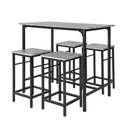 sobuy BARTISCH + 4 x BARHOCKER