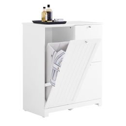 sobuy W&Auml;SCHESCHRANK, Badschrank mit 3 W&auml;sches&auml;cken, 78x38x90cm