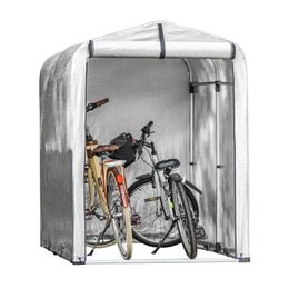 sobuy FAHRRADGARAGE Silber-Aluminium