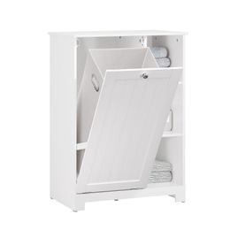 sobuy W&Auml;SCHESCHRANK mit W&auml;schesack Wei&szlig;