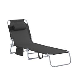sobuy SONNENLIEGE Schwarz
